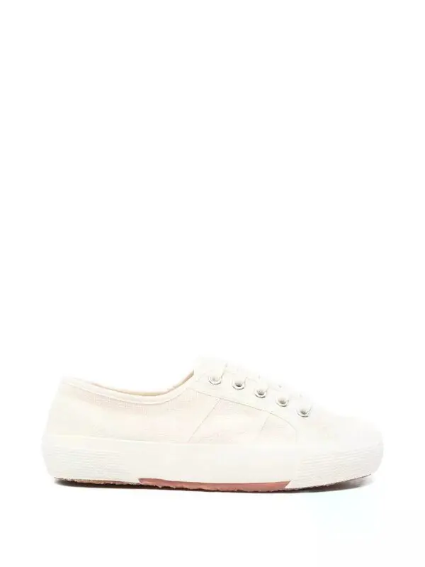 Superga Round Toe Lace-up Sneakers - White