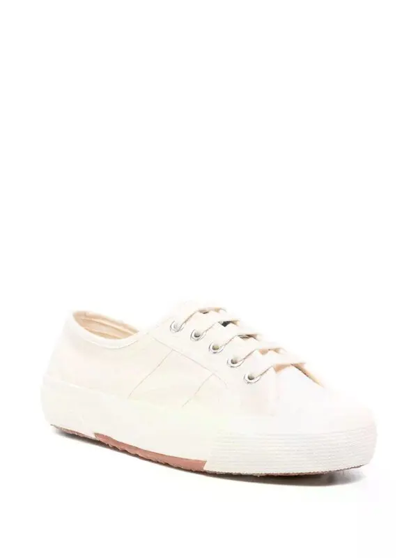 Superga Round Toe Lace-up Sneakers - White