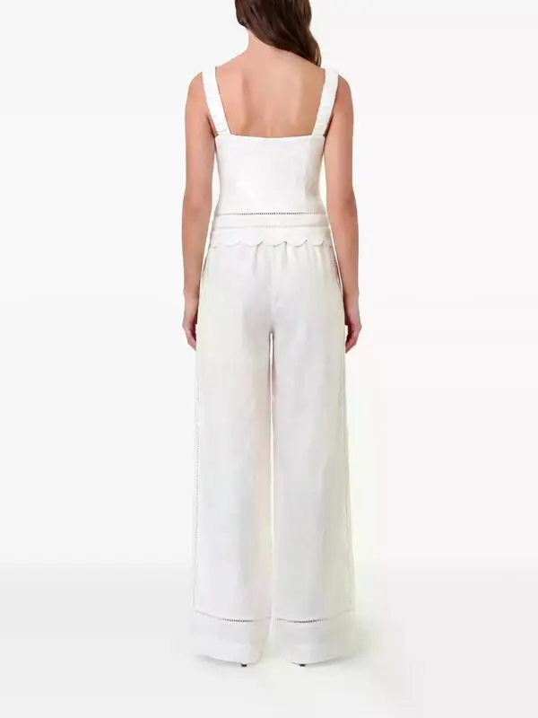 NICHOLAS Erica Lattice-trim Wide-leg Trousers