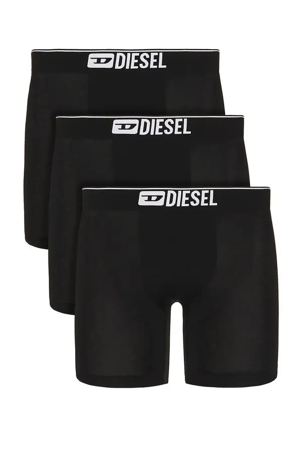 DIESEL® 3-pack Stretch Cotton Boxer Briefs - Black