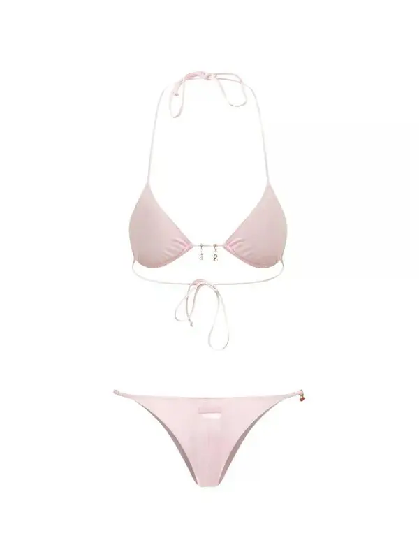 MC2 SAINT BARTH Lezzy Bikini With Charm Detail - Pink
