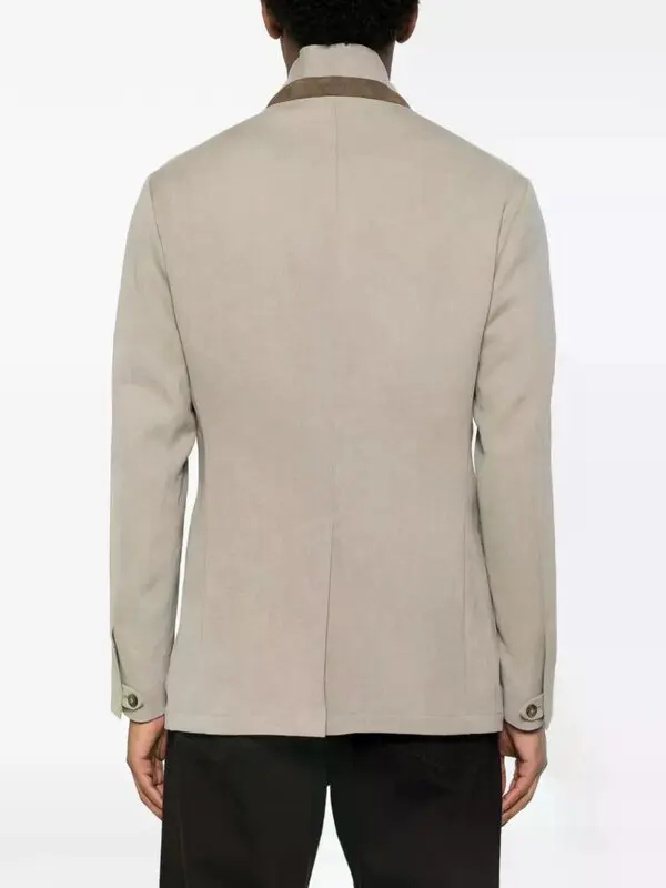 Canali High-neck Button-fastening Jacket