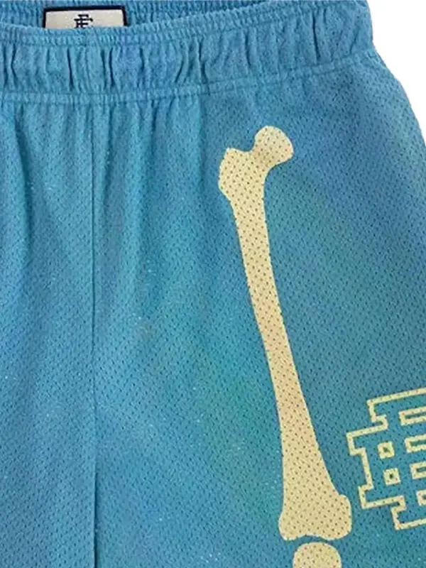 ERIC EMANUEL Bone Print Mesh Shorts - Blue