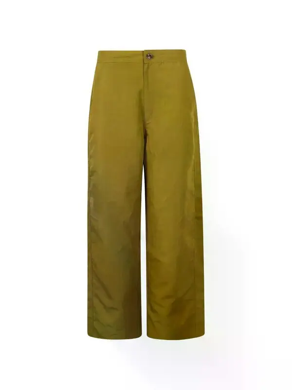 Soeur Dario Wide-leg Trousers In Mustard Yellow - Green