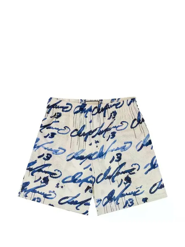ERIC EMANUEL Graffiti Print Mesh Shorts