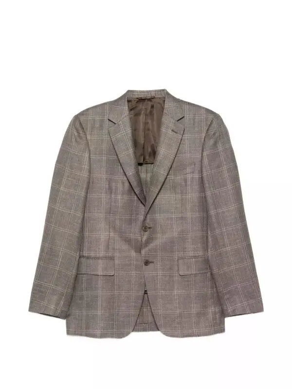 Canali Check-pattern Single-breasted Blazer