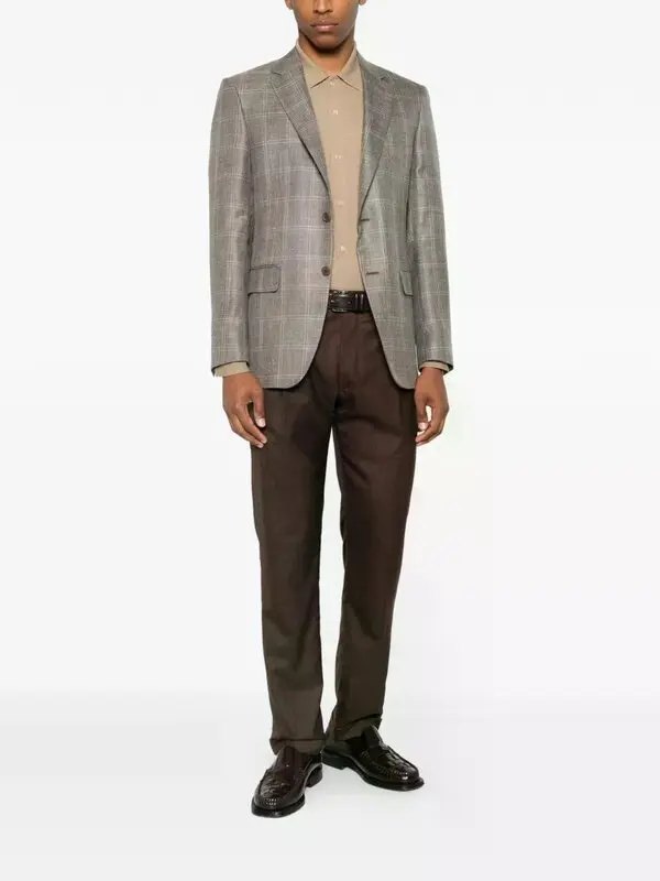 Canali Check-pattern Single-breasted Blazer