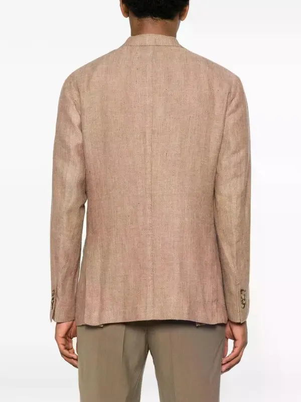 Boglioli Herringbone-weave Single-breasted Blazer