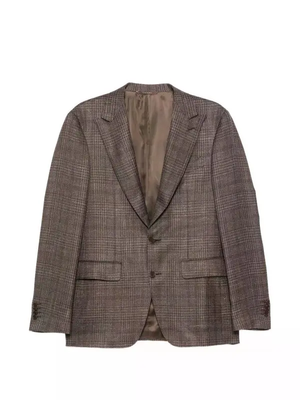 Canali Check-pattern Single-breasted Blazer
