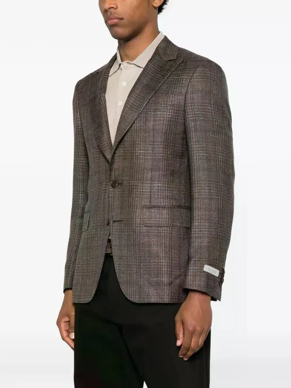 Canali Check-pattern Single-breasted Blazer