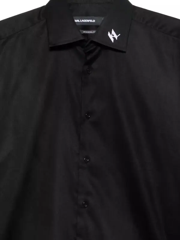 Karl Lagerfeld Logo-embroidered Long-sleeve Shirt