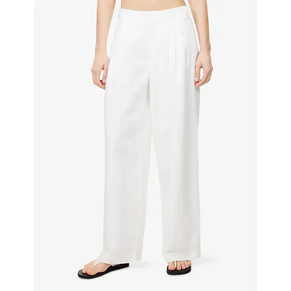 Rag & Bone Chappell Pleated Woven Wide-leg Trousers