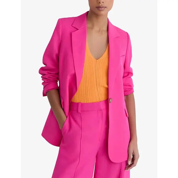 REISS Charli Linen-blend Suit Jacket