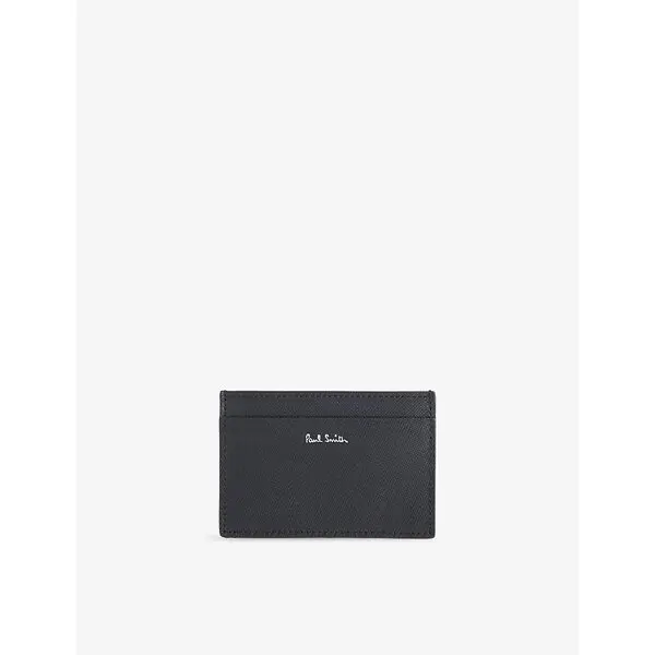 Paul Smith Logo Graphic-print Leather Card Holder