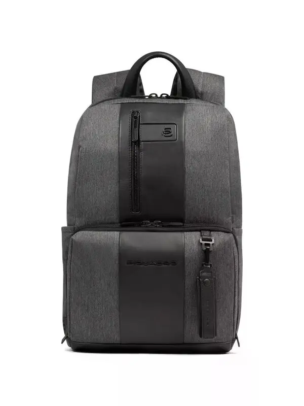 PIQUADRO Leather Panel Backpack