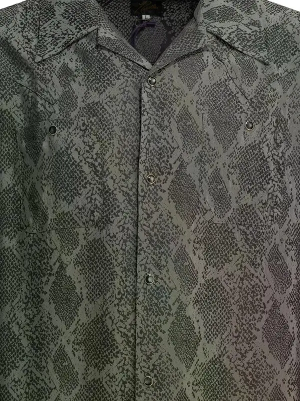 Needles Snakeskin-print Western-style Shirt