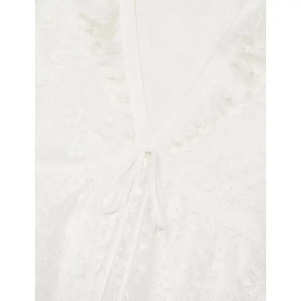 The Kooples Lace V-neck Woven Top