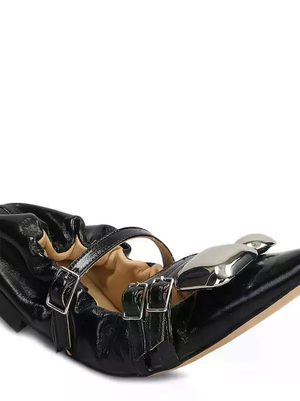 ALCHIMIA Buckle-detail Pointed-toe Ballet Flats