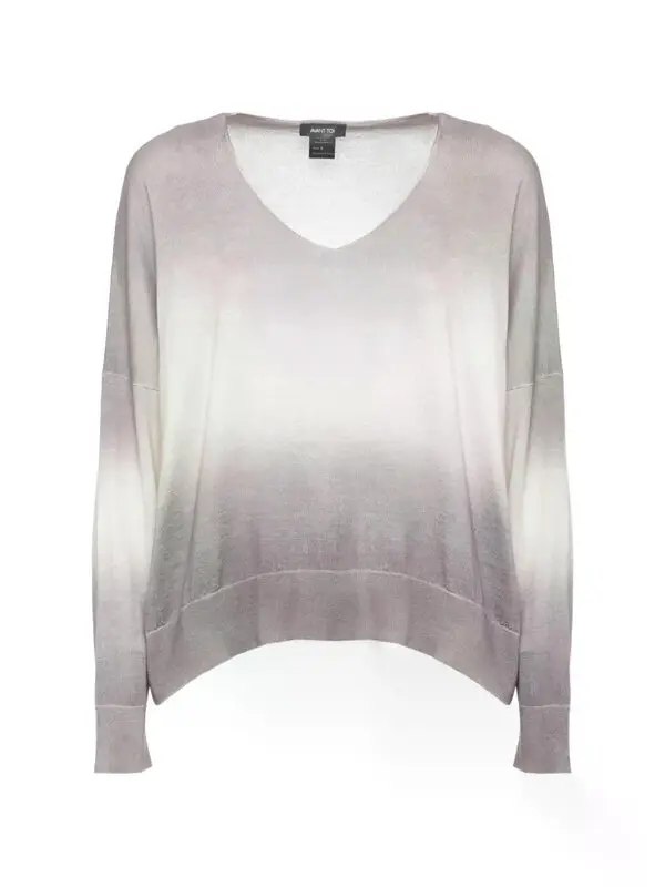 Avant Toi Ombré Effect V-neck Sweater