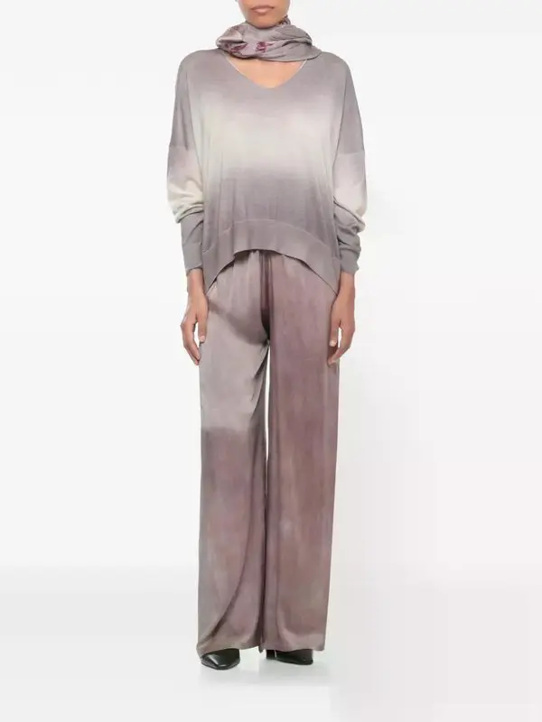 Avant Toi Ombré Effect V-neck Sweater