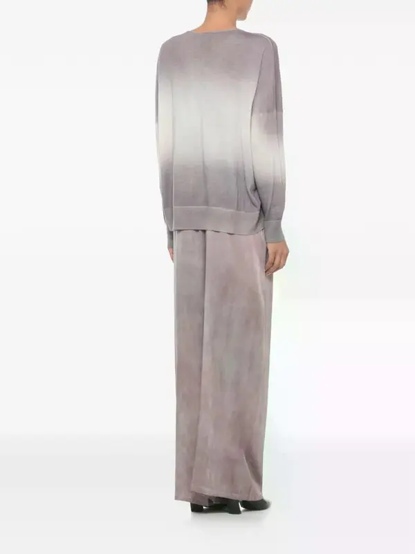 Avant Toi Ombré Effect V-neck Sweater