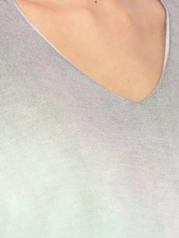 Avant Toi Ombré Effect V-neck Sweater