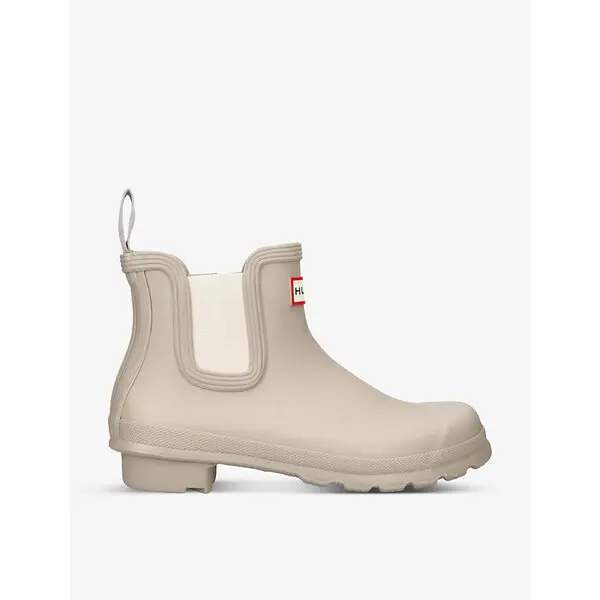 Hunter Original Logo-print Rubber Chelsea Ankle Boots