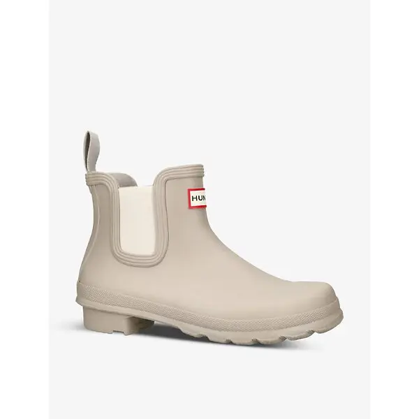 Hunter Original Logo-print Rubber Chelsea Ankle Boots