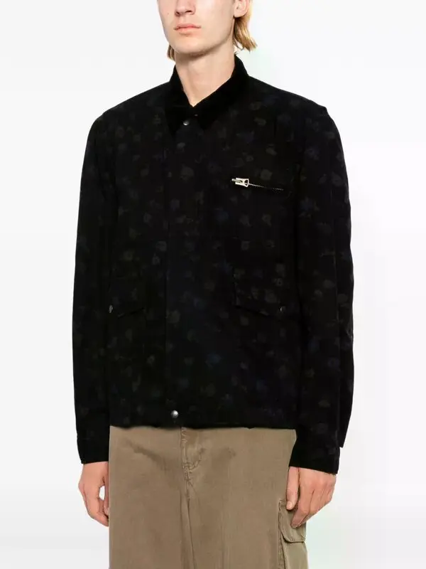 Sacai Floral-print High-neck Jacket