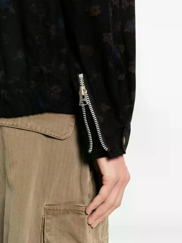 Sacai Floral-print High-neck Jacket
