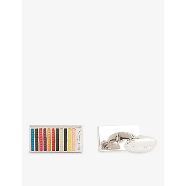 Paul Smith Signature Striped Metal Cufflinks - Multicolour