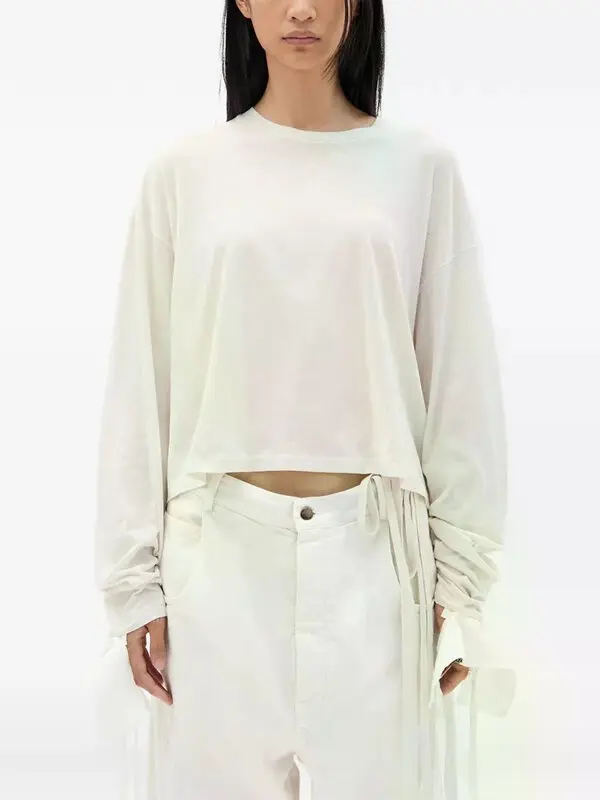 ANN DEMEULEMEESTER Nila Sketch-print Long-sleeve T-shirt - Neutrals