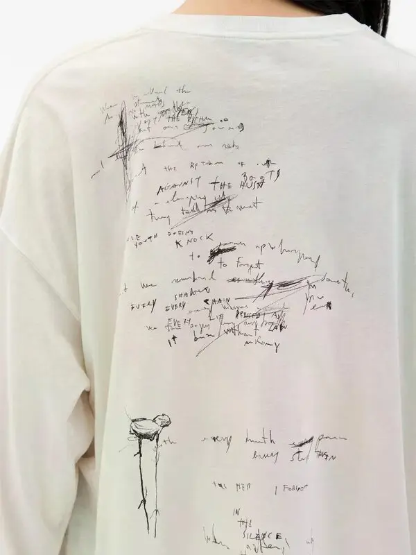 ANN DEMEULEMEESTER Nila Sketch-print Long-sleeve T-shirt