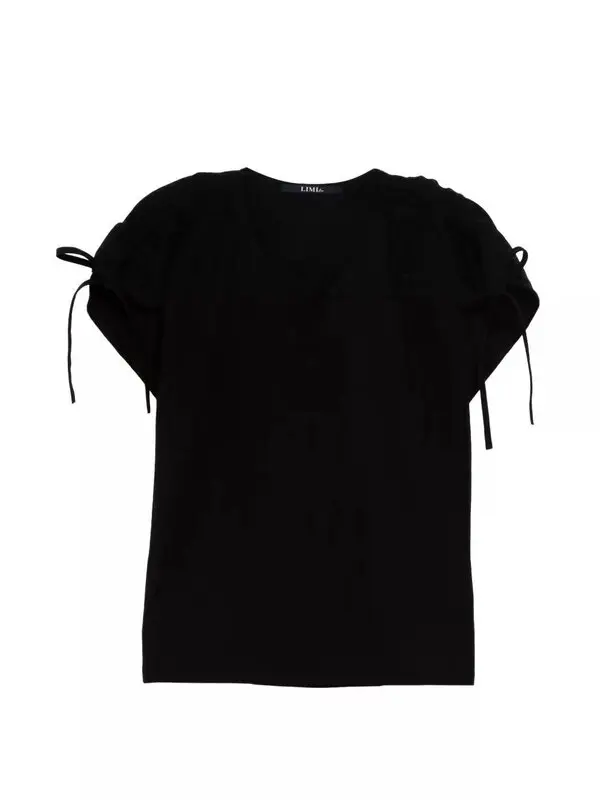 LIMI FEU Gathered V-neck T-shirt