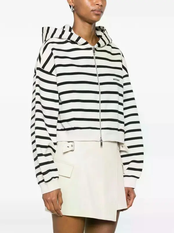 WRSTBHVR Striped Zip-up Hoodie