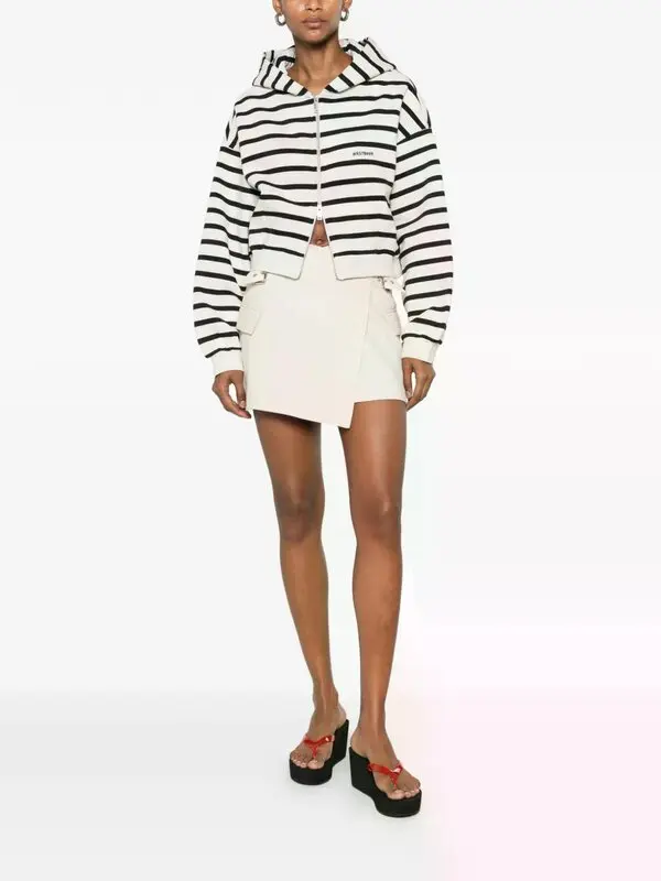 WRSTBHVR Buckle-detail Wrap Mini Skirt