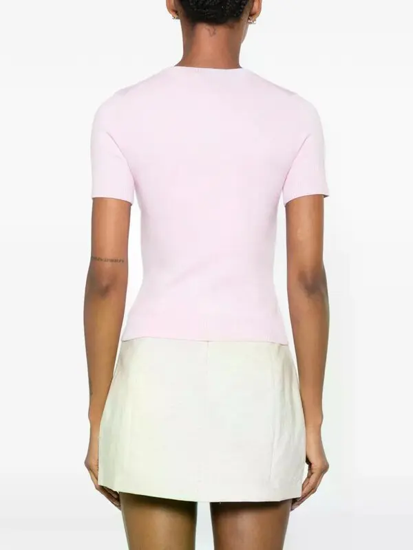 WRSTBHVR Logo Patch Short Sleeve Sweater