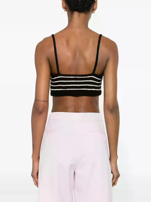 WRSTBHVR Striped Cropped Top