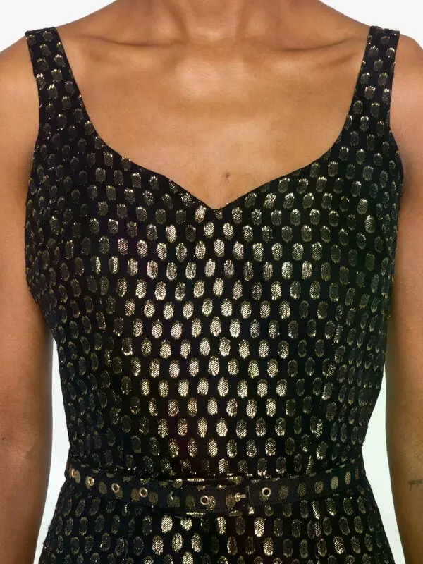 PARLOR Polka-dot Midi Dress