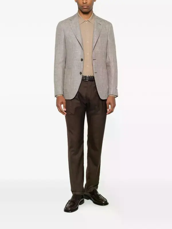 BERWICH Pleated Turn-up Trousers