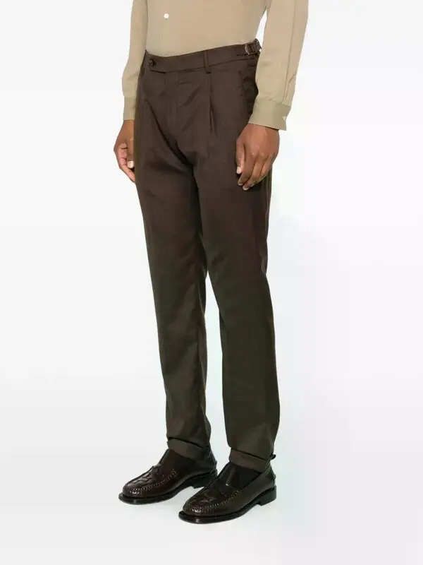 BERWICH Pleated Turn-up Trousers