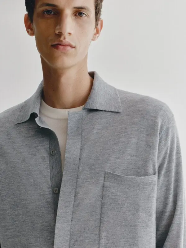 LISA YANG The Kieran Cardigan In Fine Gauge Cashmere - Mist