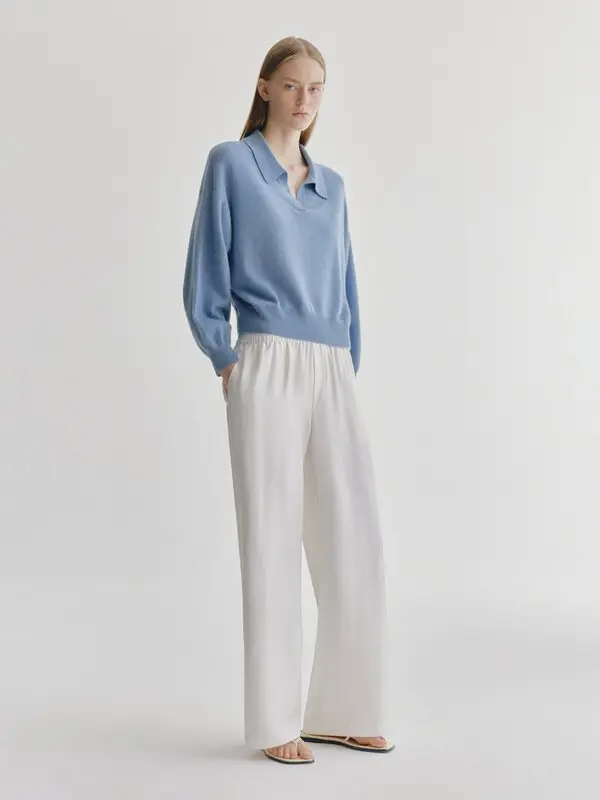 LISA YANG Katriel Collared V-neck Sweater