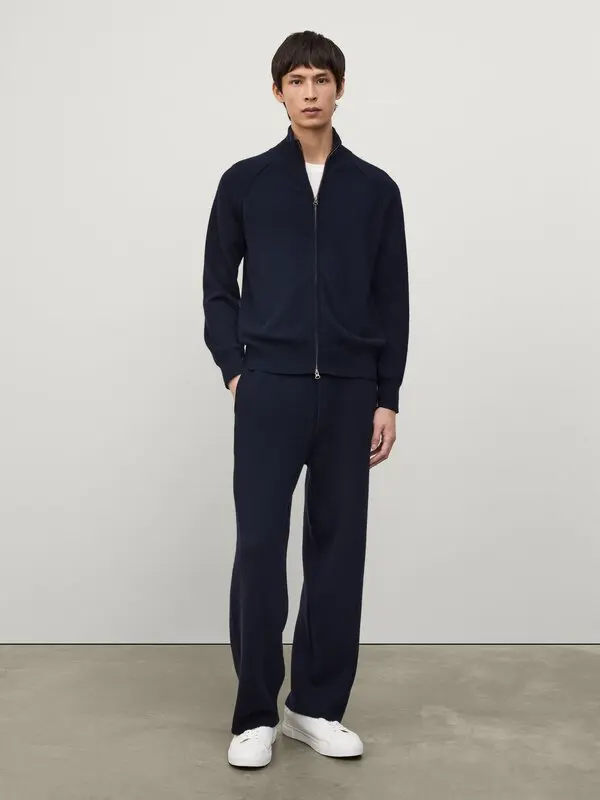 LISA YANG Bran Zip Cardigan - Deep Navy