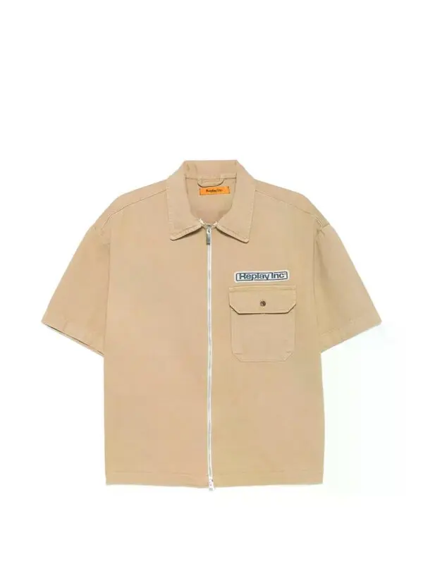 REPLAY Logo Patch Short Sleeve Jacket