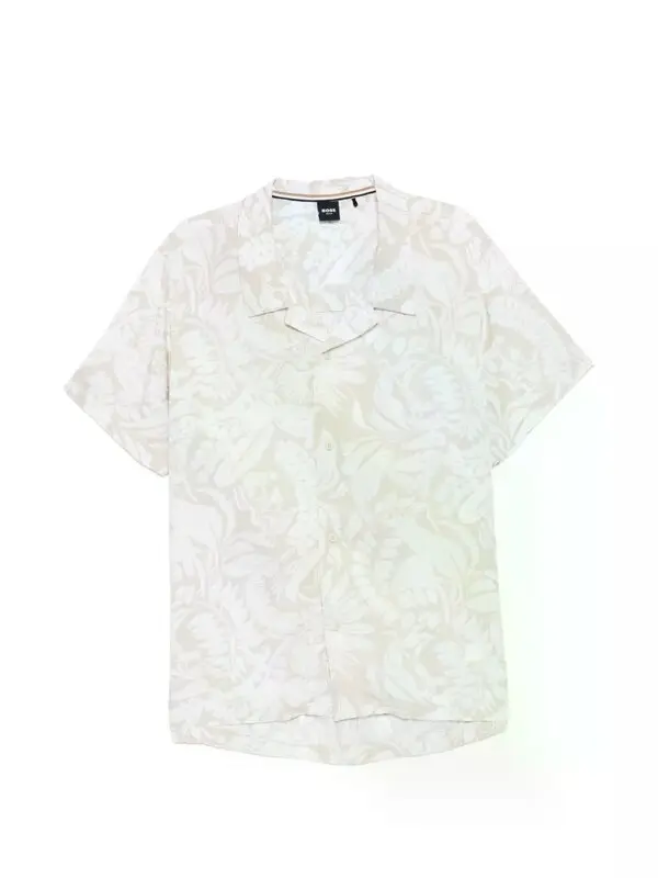 BOSS Leaf Print Swim Shorts