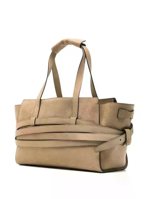 Moschino Tie Me Buckle-detail Shoulder Bag - Neutrals