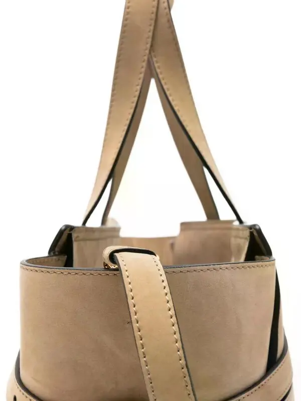 Moschino Tie Me Buckle-detail Shoulder Bag - Neutrals