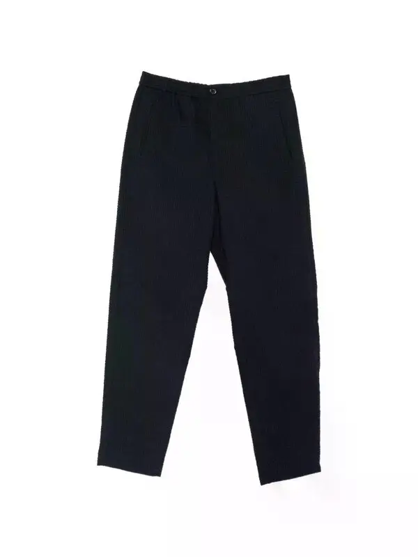 Emporio Armani Seersucker Texture Trousers - Blue