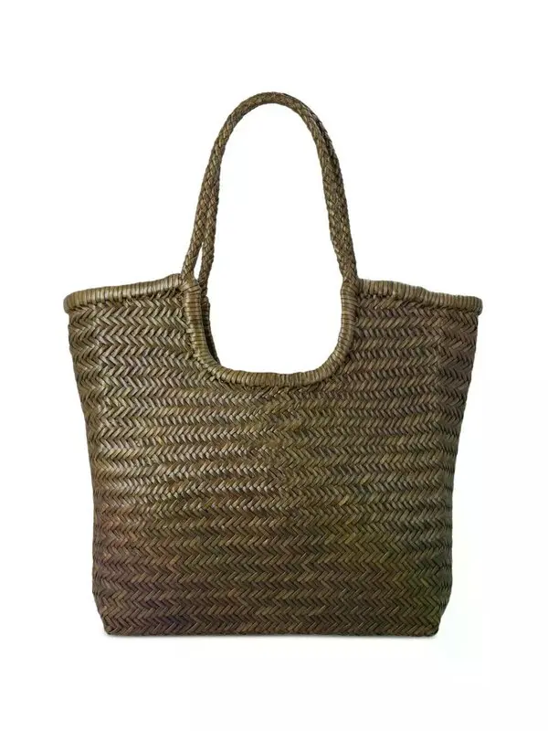 Dragon Diffusion Woven Leather Tote Bag - Brown